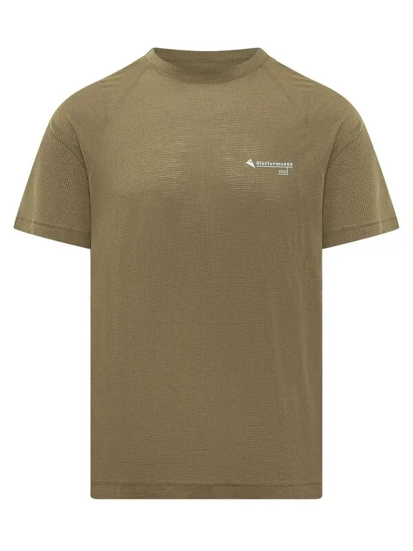 KLATTERMUSEN Sustainable T-shirt With Logo - Olive