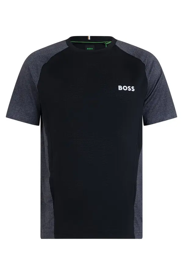 BOSS Short-sleeve Performance T-shirt With Contrast Sleeves
