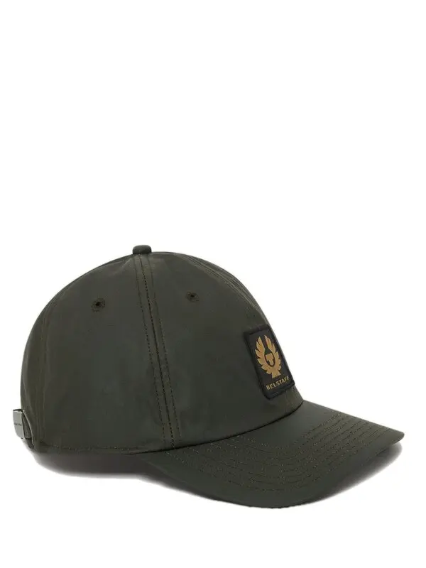 Belstaff 6-ounce Waxed Cotton Soft-texture Cap With Phoenix Patch - Verde