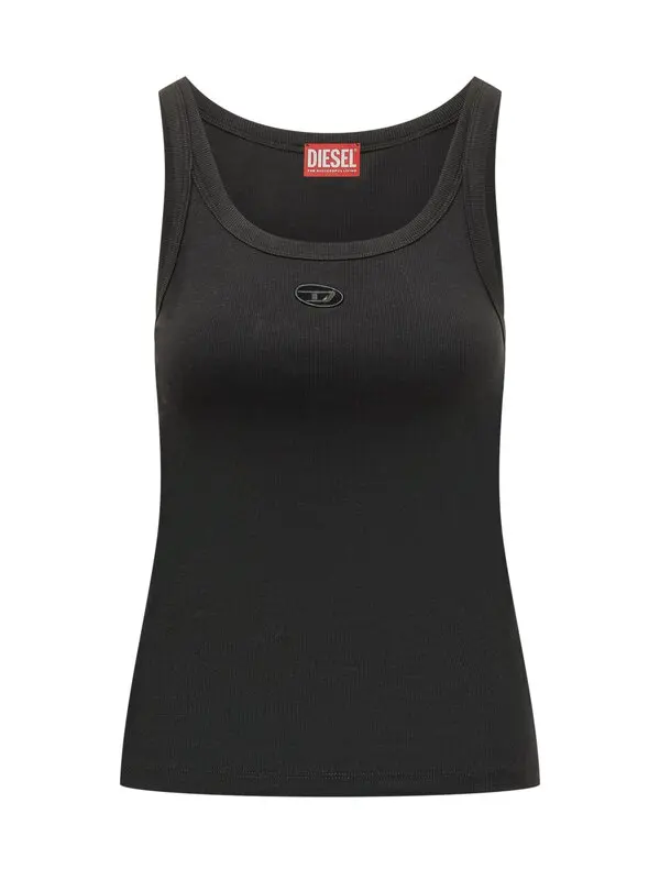 DIESEL® Sleeveless Tank Top With Logo Detail