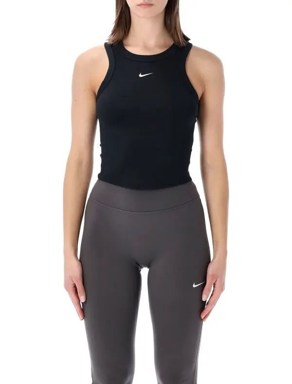 Nike Modern Fitted Tank Top Slim Fit, Cropped Length - Black