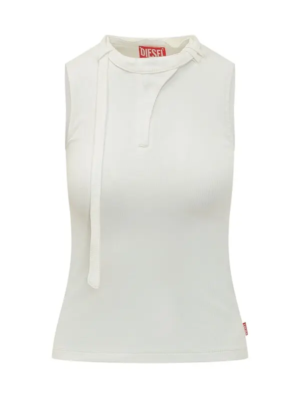 DIESEL® Sleeveless Iara Mini Top Spring/summer 2026 - Bianco
