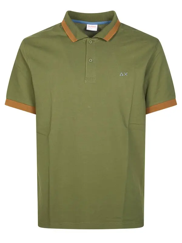 SUN 68 Contrast Detail Polo Shirt For