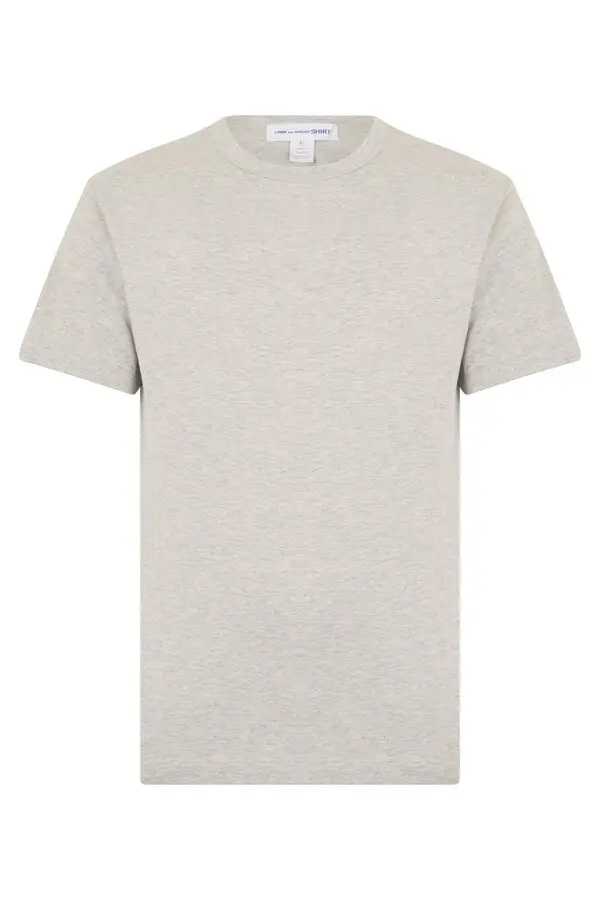 Comme Des Garçons Soft Cotton Short-sleeve Crewneck T-shirt For - Heather Grey