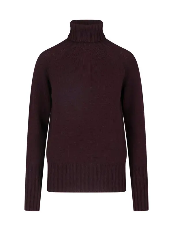 DRUMOHR Merino Wool Turtleneck Sweater - Red