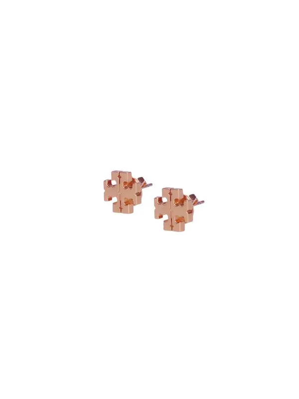Tory Burch 90% Brass & 10% Titanium Stud Earrings - Pink