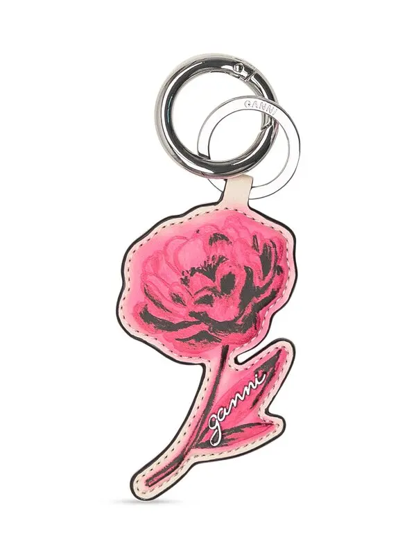 GANNI Recycled Leather Keychain Mini Accessory