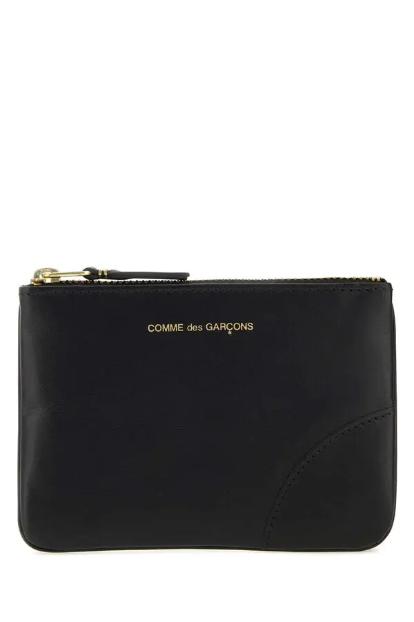 Comme Des Garçons Mini Leather Coin Case - Black