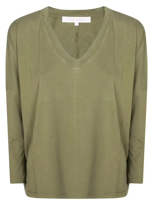 ABSOLUT CASHMERE. Absolut Cashmere V-neck Cotton Mini Top