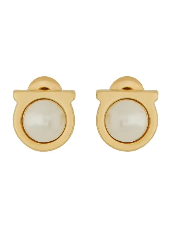 FERRAGAMO Gancini Earrings - Gold