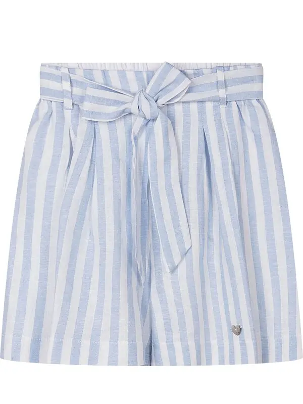 Monnalisa Striped Tie Detailed Shorts