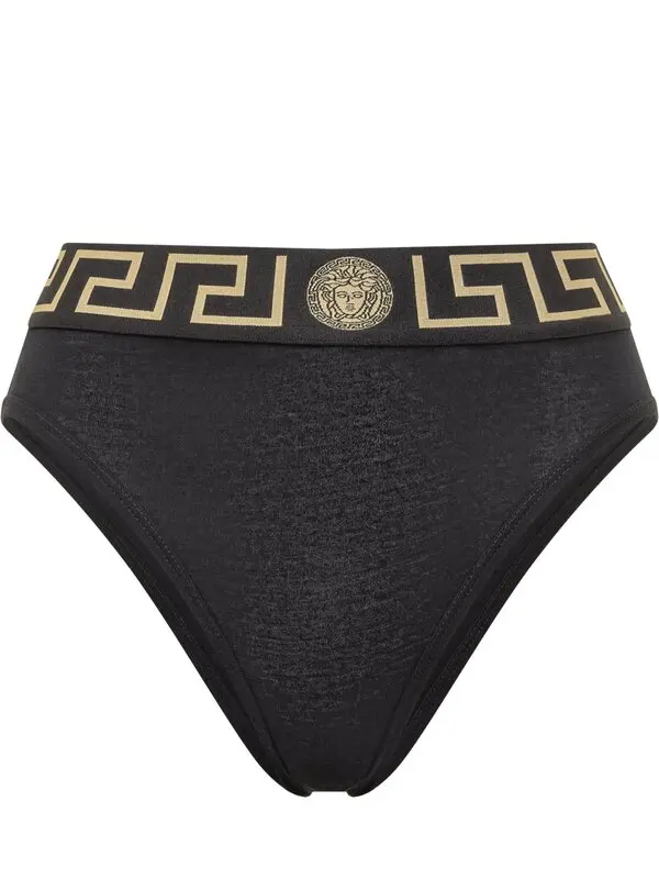 Versace High-waisted Stretch Mini Slip - Black