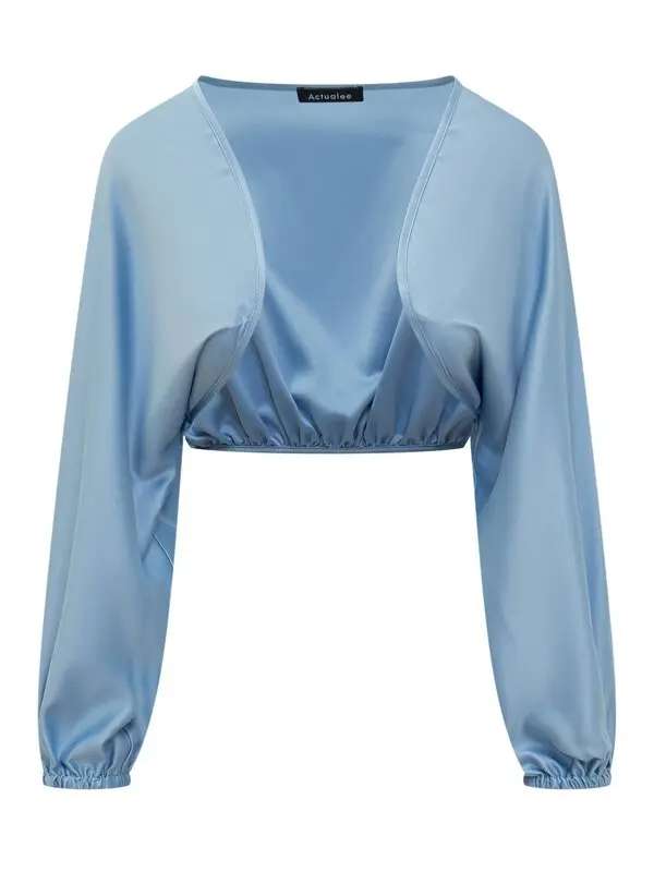 ACTUALEE Mini Print Button-up Shirt