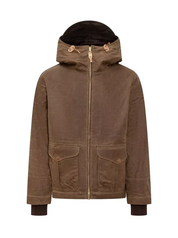 MANIFATTURA CECCARELLI Stylish Jacket With Hood - Dark Tan