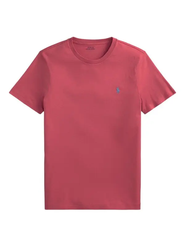 Polo Ralph Lauren Embroidered Signature Crew Neck T-shirt Size - Rosso