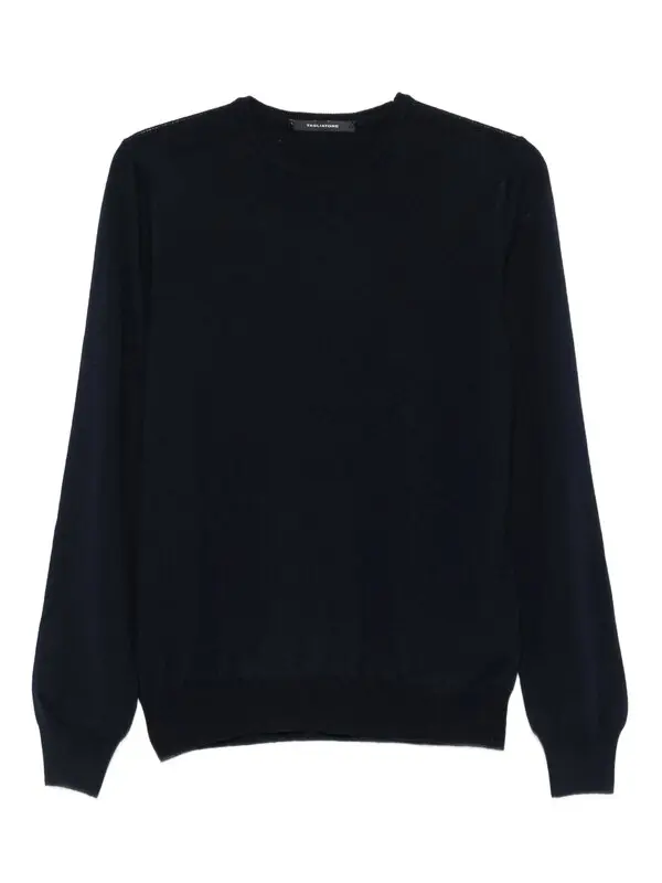 Tagliatore Ribbed Trim Ribbed Crew Neck Crewneck Sweater