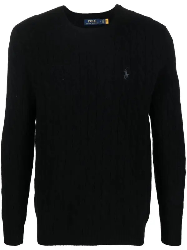 Polo Ralph Lauren Crew Neck Wool Cashmere Sweater - Nero