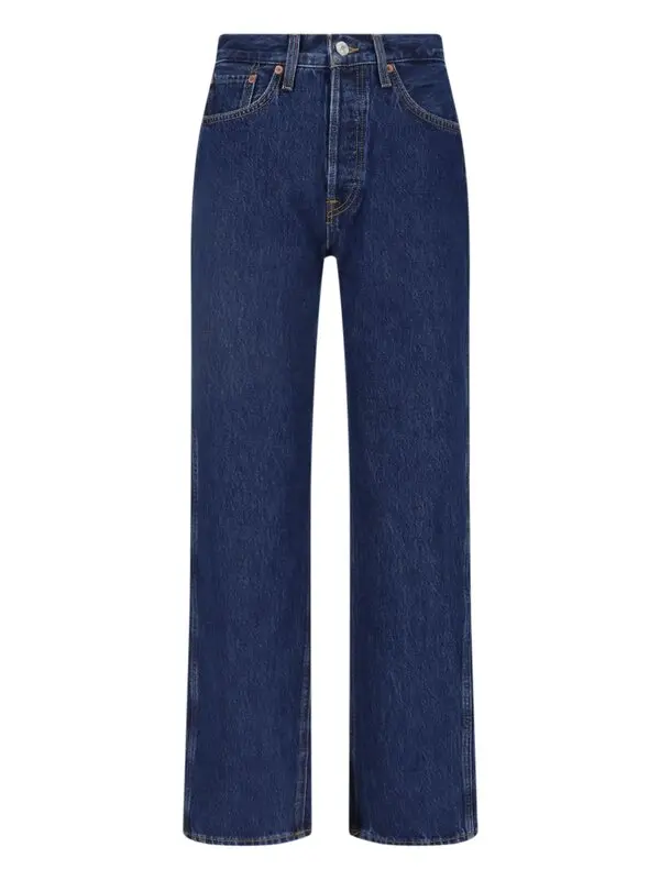 RE/DONE High-rise Straight-leg Jeans