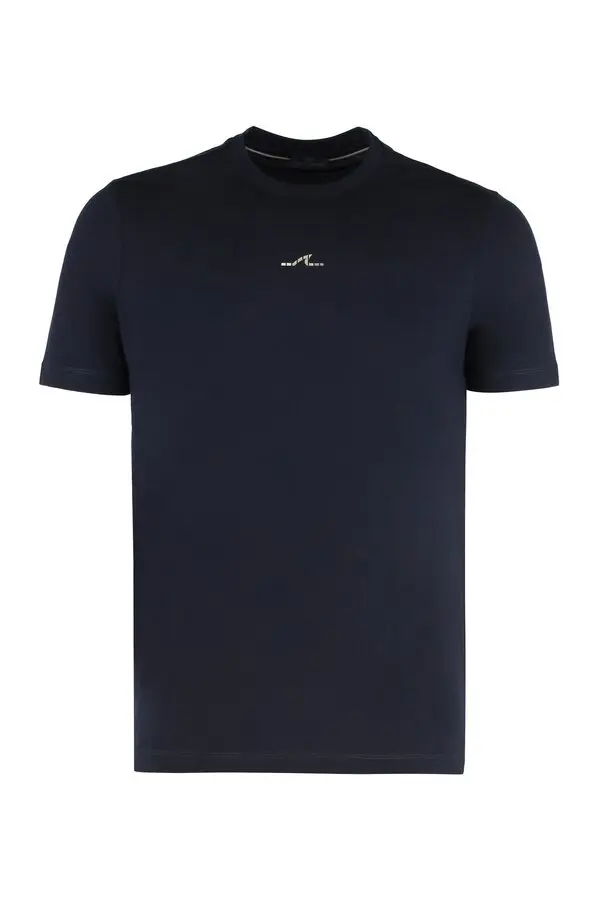 Paul & Shark Crew Neck Mini Print T-shirt