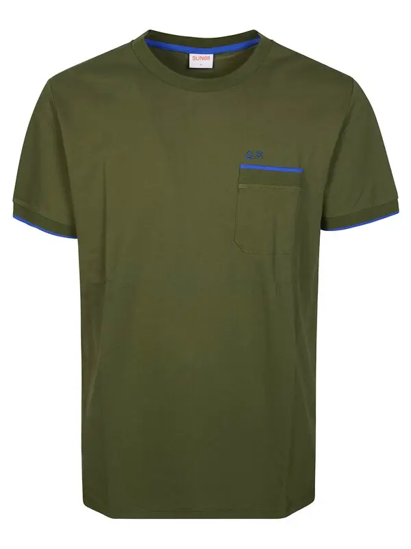 SUN 68 Classic Mini Piquet Pocket T-shirt For