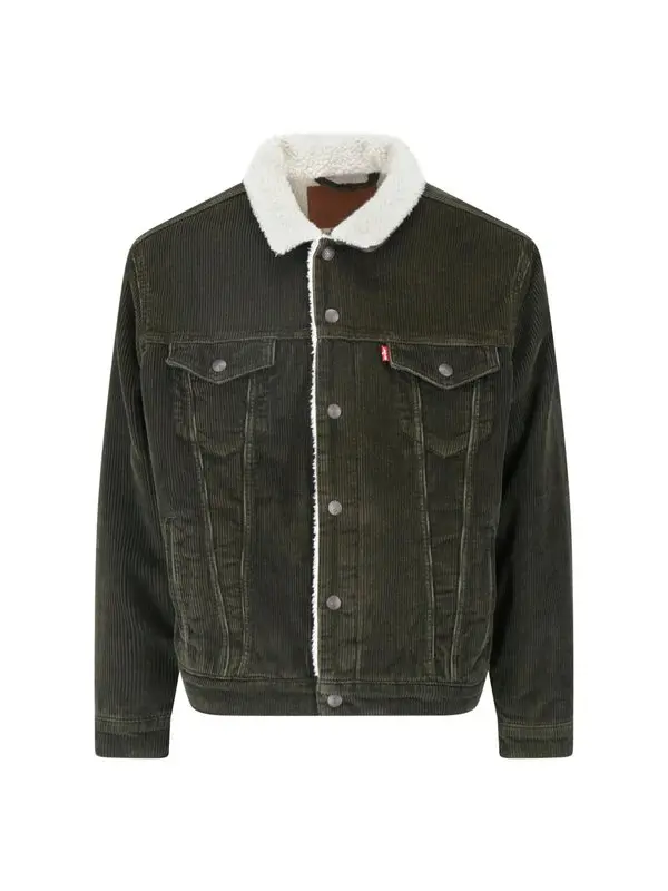 LEVI'S STRAUSS Corduroy Sherpa-lined Trucker Jacket - Green