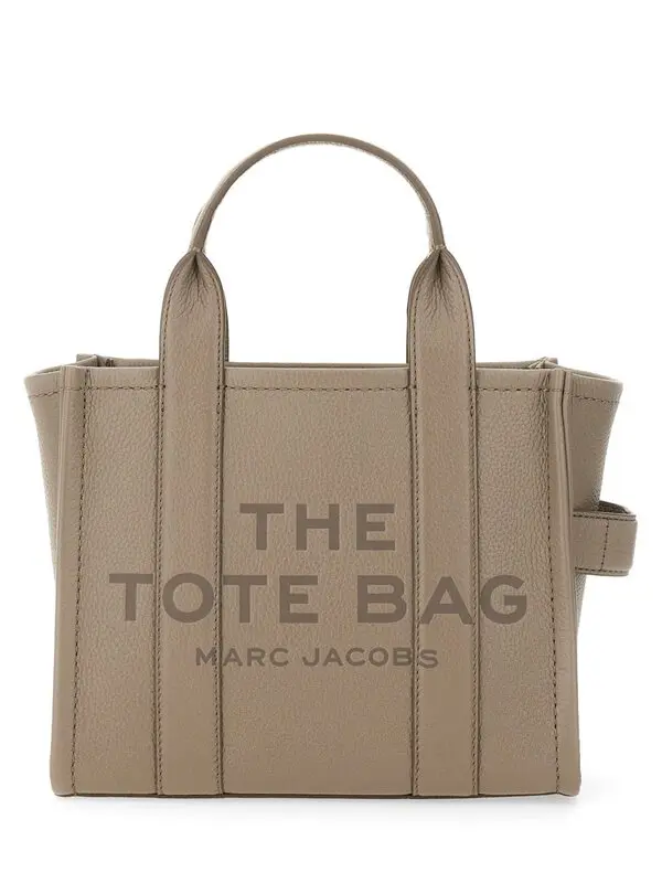 Marc Jacobs Dove Leather Mini The Tote Handbag - Grey