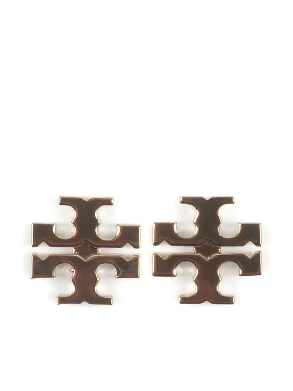 Tory Burch Double T Mini Studs With Pressure Back, Nickel-free Brass - Oro