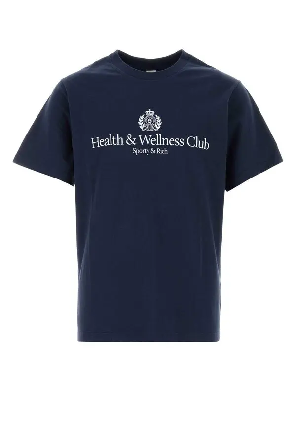 SPORTY & RICH Navy Cotton T-shirt