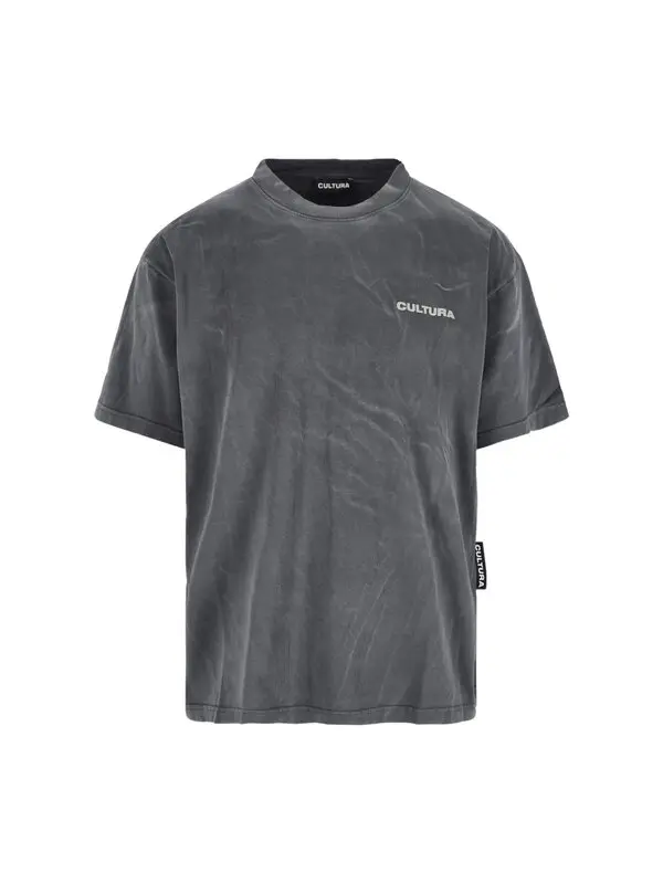 CULTURA 100% Cotton Crewneck T-shirt - Grey