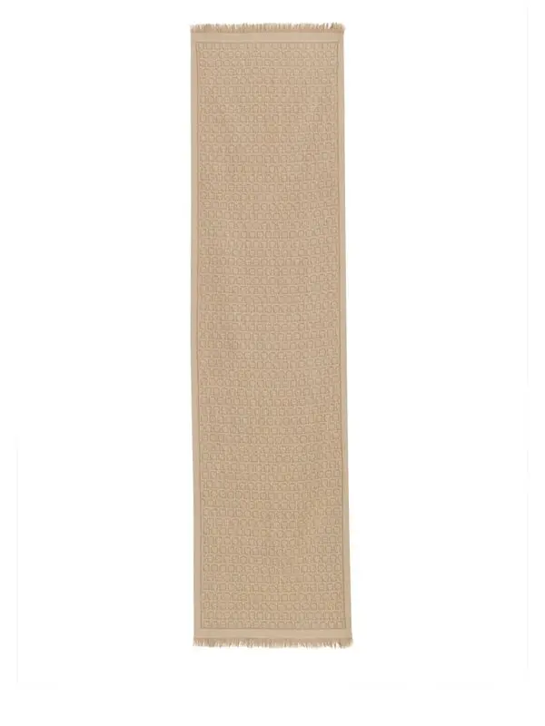 FERRAGAMO Gancini Hook Scarf - Beige
