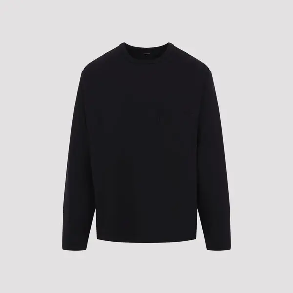 LEMAIRE Long Sleeve Boxy T-shirt In 100% Cotton - Black