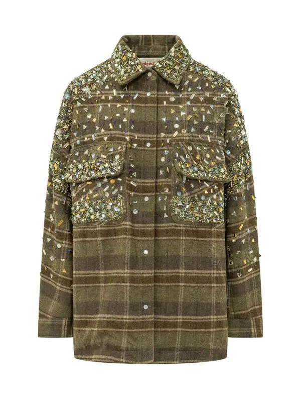 SPACE COWBOY Space-inspired Cowboy Appliqué Shirt