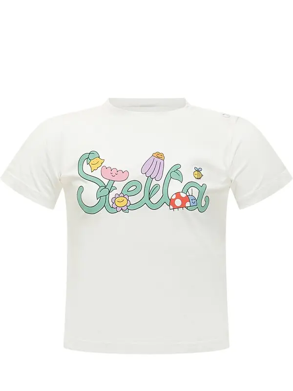 Stella McCartney Mini T-shirt With Stampaint Graphic - Ivory