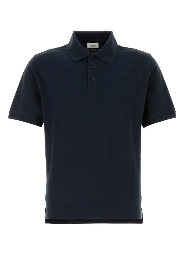 Saint Laurent Textured Knit Polo Shirt