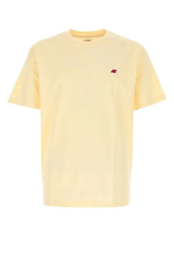 NEW BALANCE Cotton T-shirt - Yellow