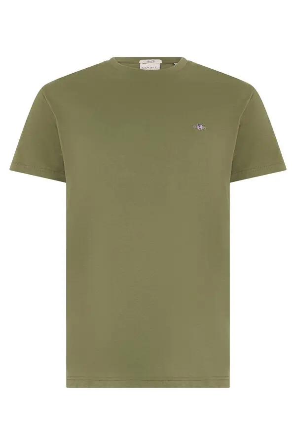 Gant Slim Fit Cotton T-shirt Essential Style For - Green
