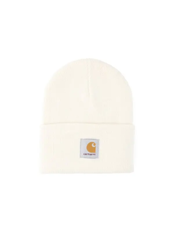Carhartt Work In Progress Logo Patch Ribbed Knit Beanie