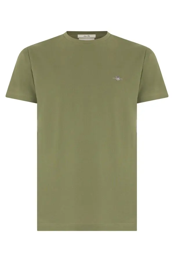 Gant Slim Fit Cotton T-shirt - Green