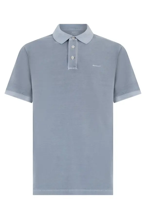 Gant Classic Short Sleeve Polo With Logo - Turquoise