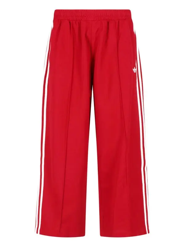Adidas Cotton-blend Trousers With Recycled Polyester - Red