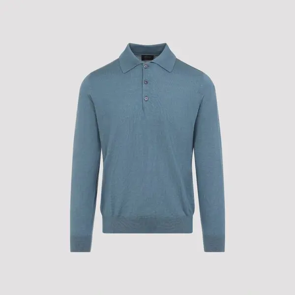 Brioni Long-sleeve Cashmere-silk Polo Sweater