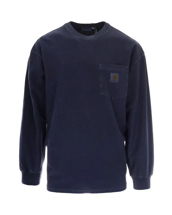 Carhartt Work In Progress Long-sleeve Pocket T-shirt - Dark Navy