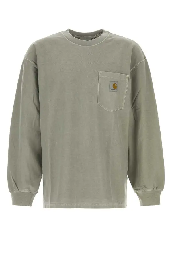 Carhartt Work In Progress Loose Pocket Long Sleeve T-shirt In Organic Cotton - Green