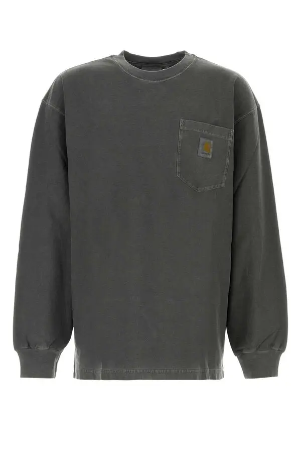 Carhartt Work In Progress Loose-fit Long-sleeve Pocket T-shirt - Grey
