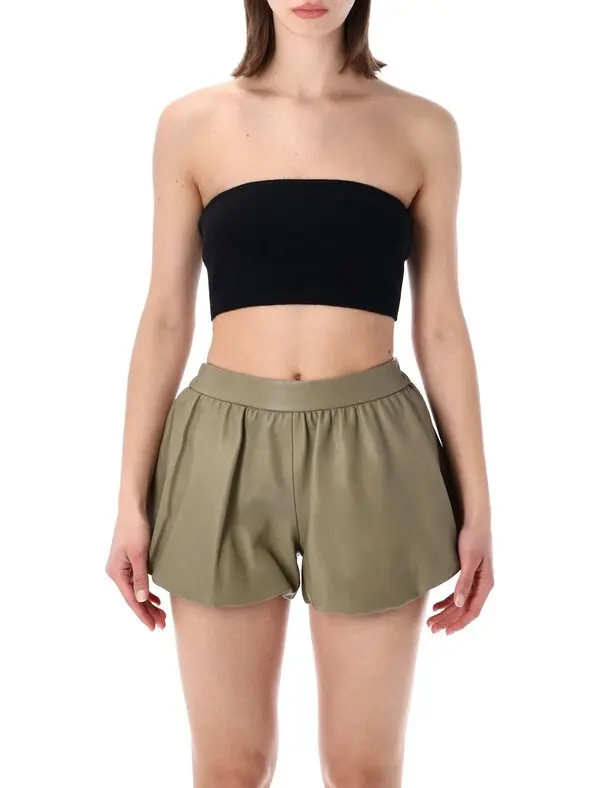 THE FRANKIE SHOP The Elsie Mini Tube Top In Minimal Knit - Nero
