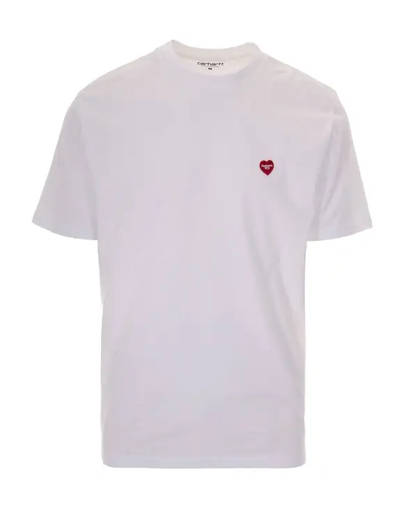 Carhartt Work In Progress Heart Logo Cotton T-shirt - White-red