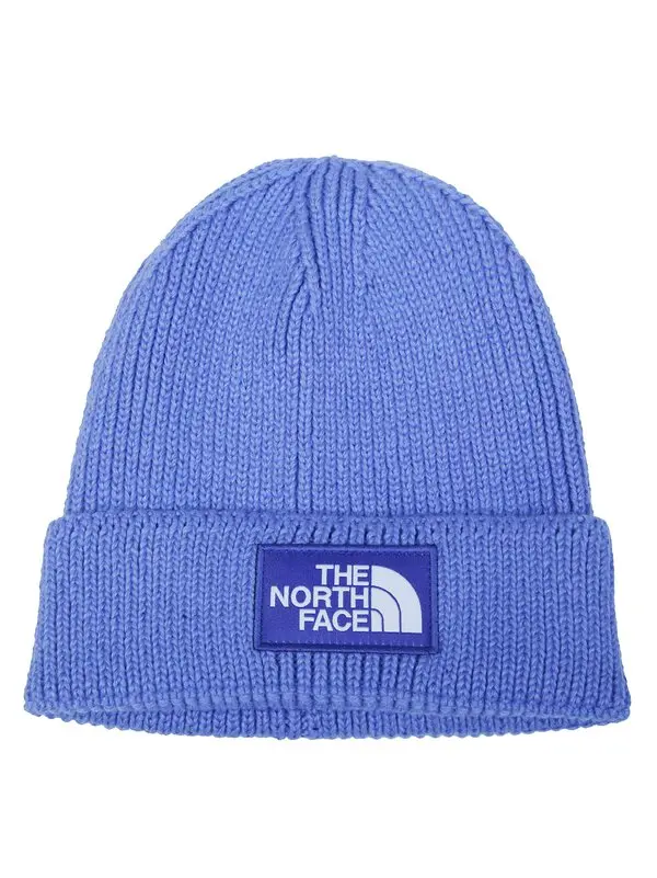 The North Face Logo Box Cuffed Beanie - Blu