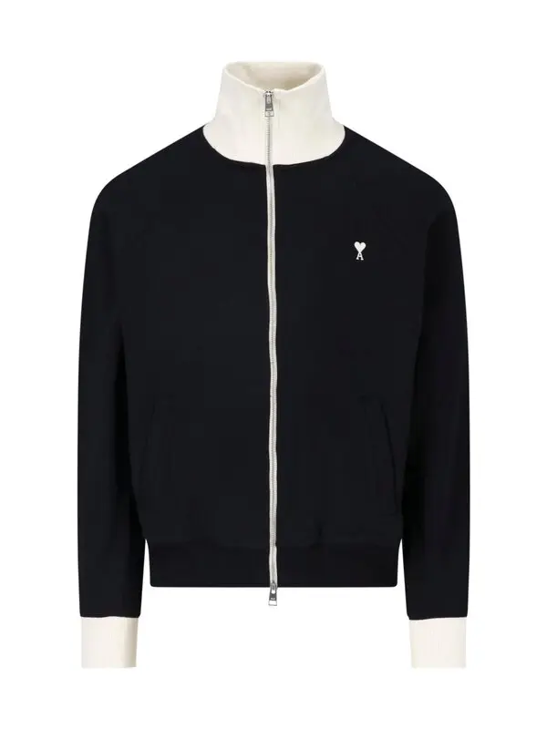 AMI Paris Zip-up Knit Track Jacket