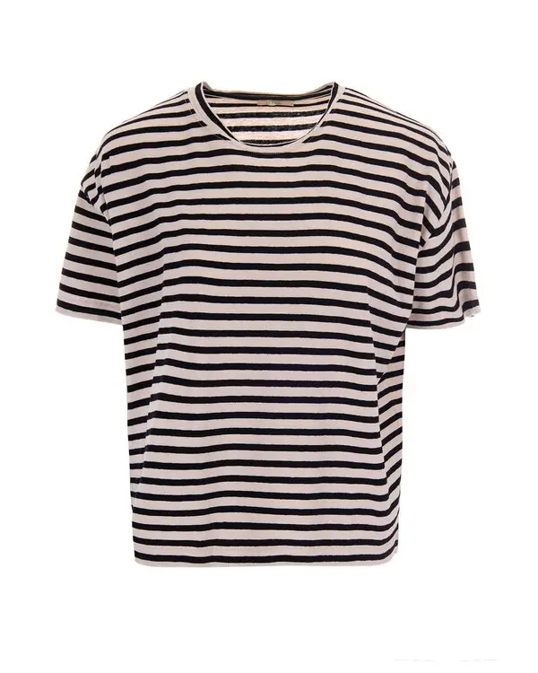 SESSUN Striped Crewneck T-shirt