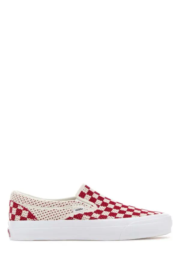 VANS Embroidered Fabric Slip-on Classic Sneakers - Checked